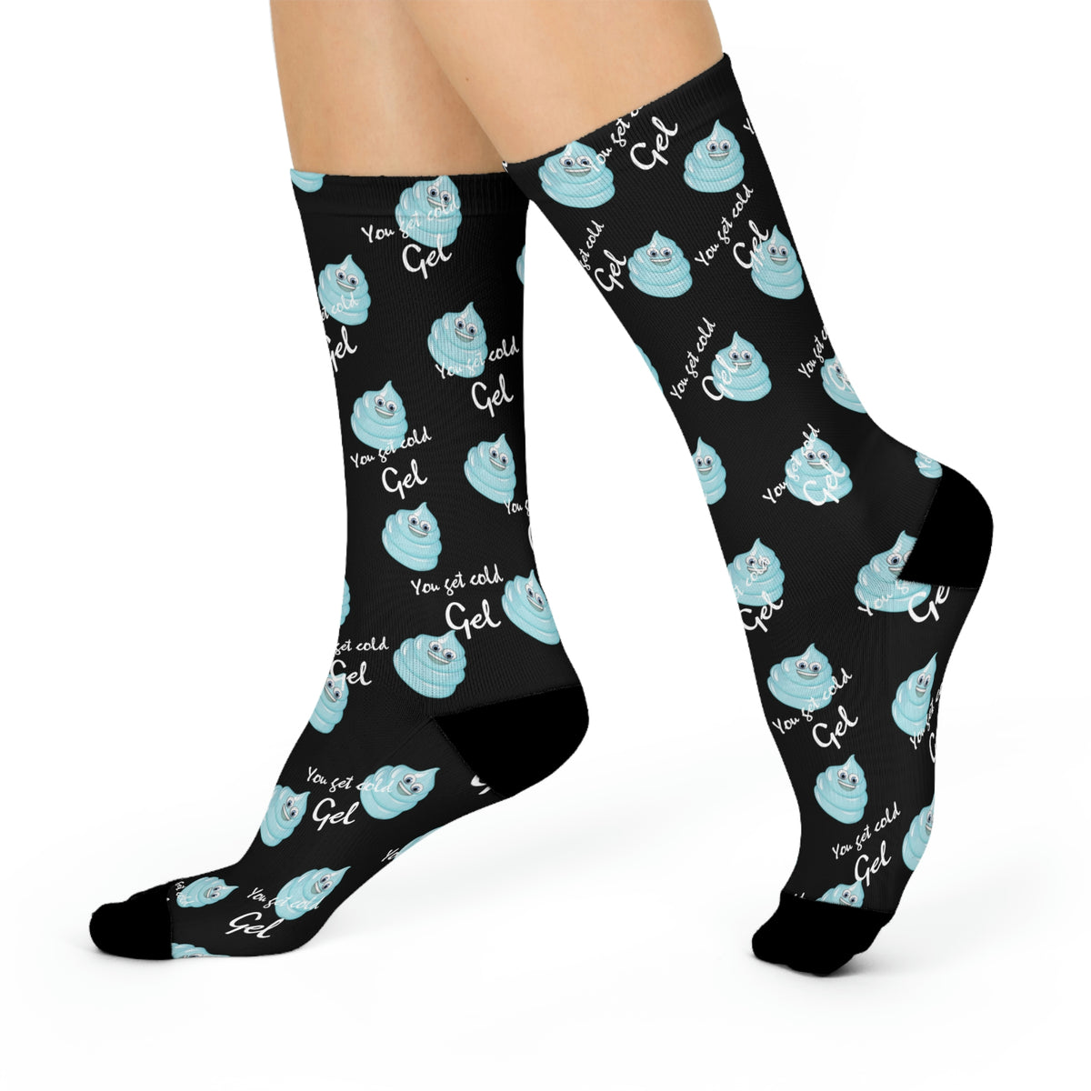 Echomoji™ "You Get Cold Gel" Crew Socks (Black) – All About Ultrasound