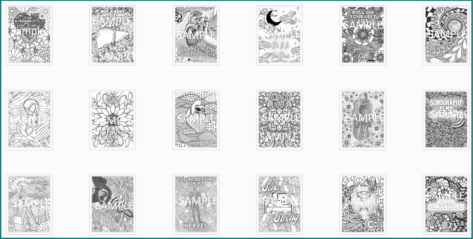 Sonographer Ultrasound Coloring Book – All About Ultrasound