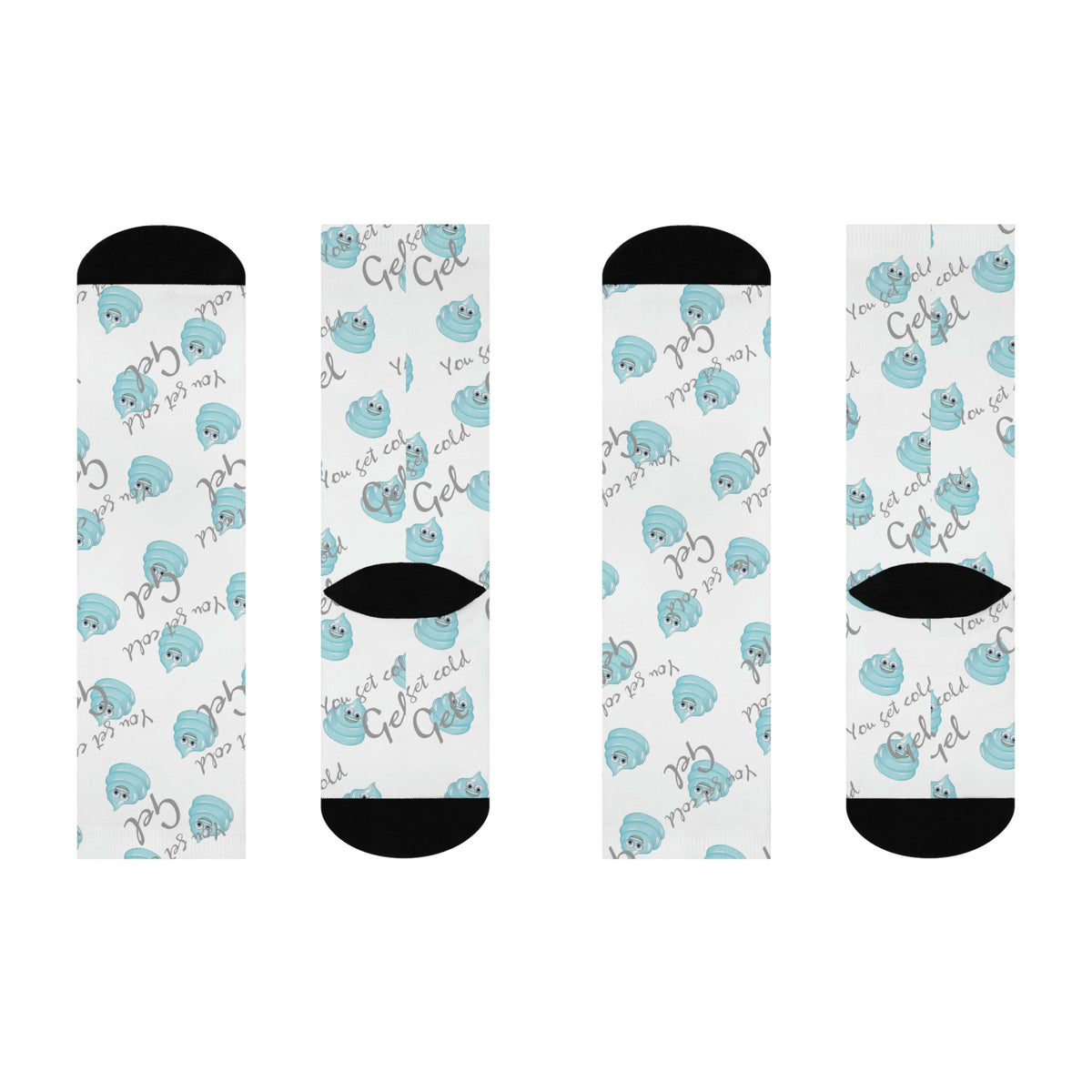 Echomoji™ "You Get Cold Gel" Crew Socks (White) – All About Ultrasound
